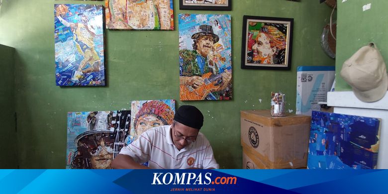Kisah Eko, Sulap Limbah Plastik Jadi Lukisan Kolase Bernilai Seni