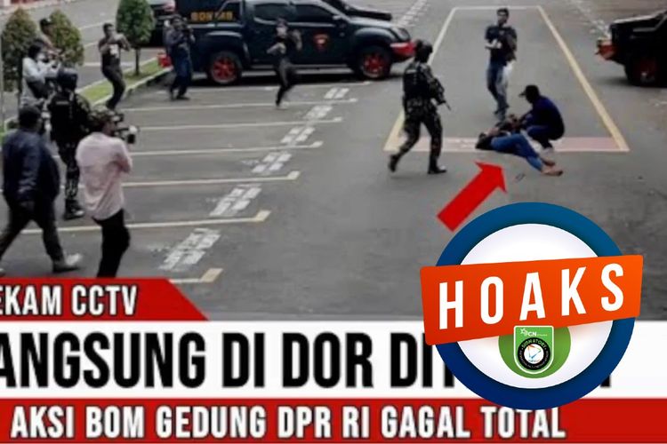 [HOAKS] Aksi Pengeboman di Gedung DPR RI