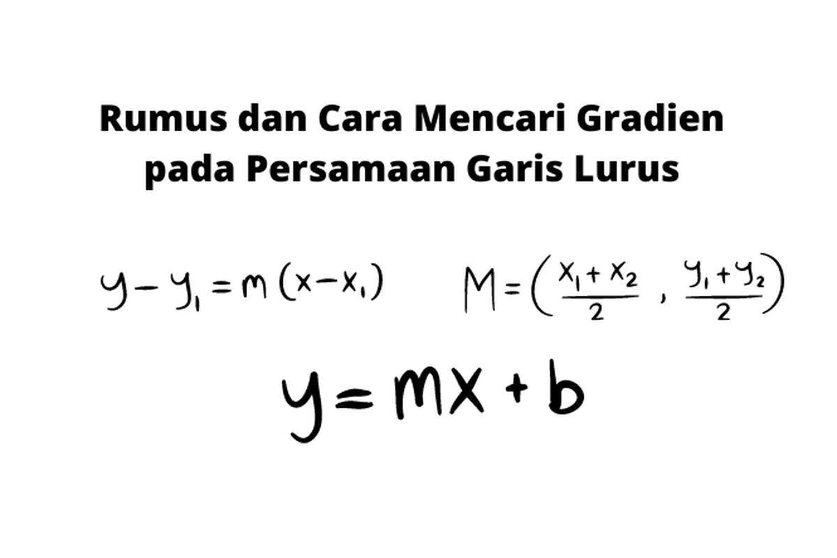 Rumus dan Cara Mencari Gradien pada Persamaan Garis Lurus