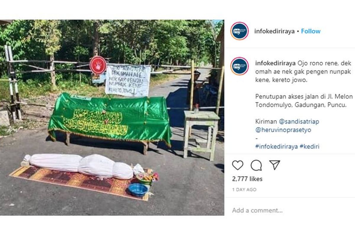 Antisipasi Corona, Viral Unggahan Pocong dan Keranda Mayat Jadi Penjaga ...