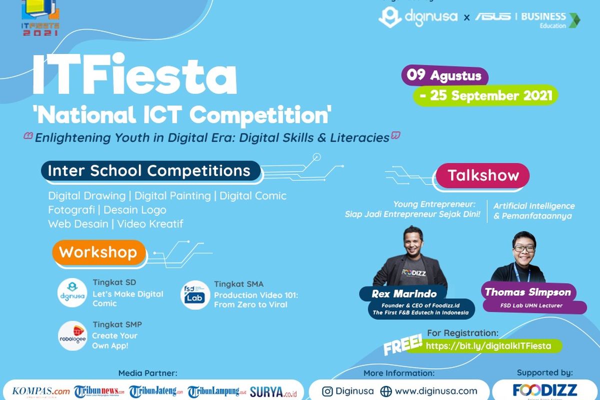 Diginusa dan Asus Indonesia Gelar Kompetisi IT Nasional SD-SMA, Yuk Ikut!