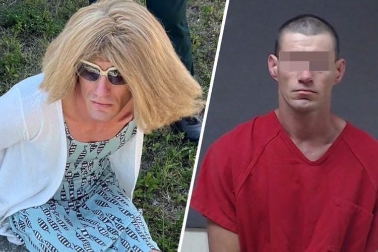 Foto Pria Ini Nyamar Jadi Perempuan Agar Terhindar Penangkapan Tapi