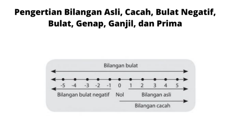 Pengertian Bilangan Asli, Cacah, Bulat Negatif, Bulat, Genap, Ganjil ...