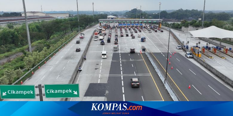 H-3 Lebaran, Jumlah Kendaraan di GT Cikampek Utama Melonjak 165 Persen