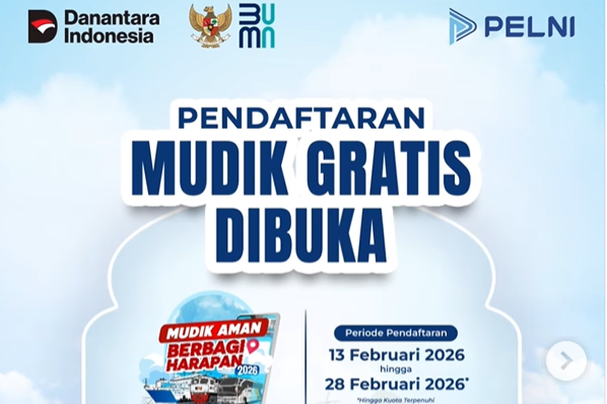 Mudik Gratis Pelni 2026 Dibuka: Ini Rute, Syarat, dan Cara Daftarnya