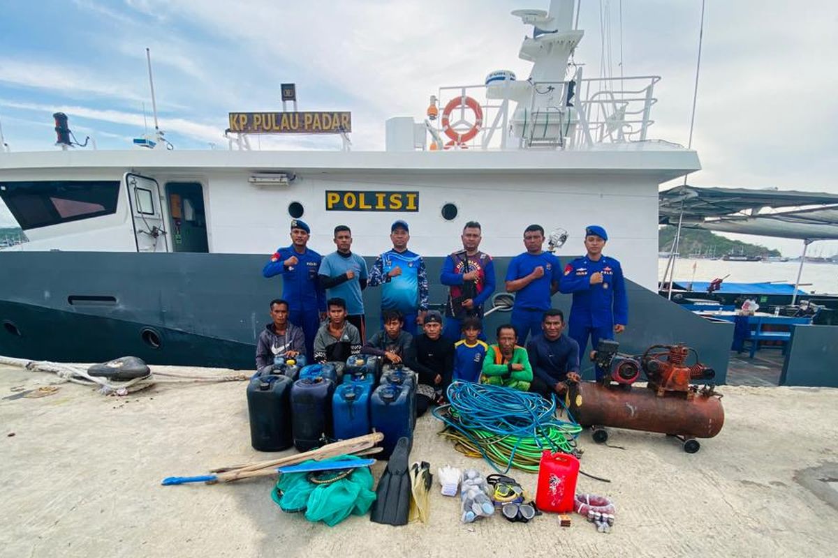 Polairud NTT Tangkap Pelaku Bom Ikan di Labuan Bajo