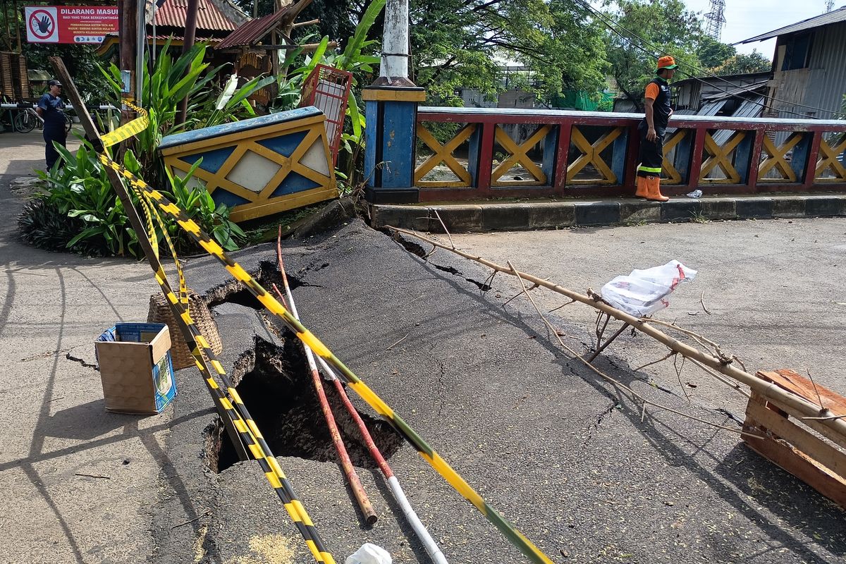 Jembatan Kampung Kramat Cipayung Ambles Lagi, Perbaikan Dimulai Senin