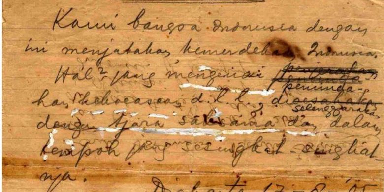 Teks Proklamasi Otentik dan Teks Proklamasi Asli