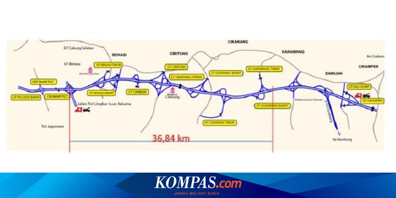 Ini Rute Jalan Tol Layang Jakarta-Cikampek