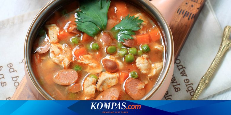 Resep Sop Merah Tomat, Sajikan Pakai Sus Kering