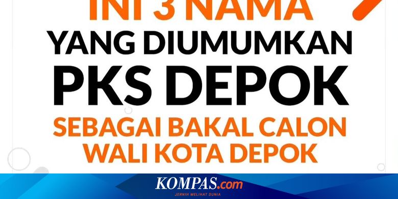 3 Nama Bakal Cawalkot Depok dari PKS: Gamal Albinsaid, M Kholid, dan ...
