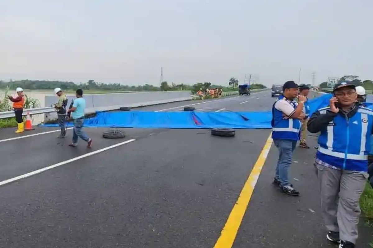 Jalan Tol Tebing Tinggi-Medan Amblas, Lalu Lintas Dialihkan