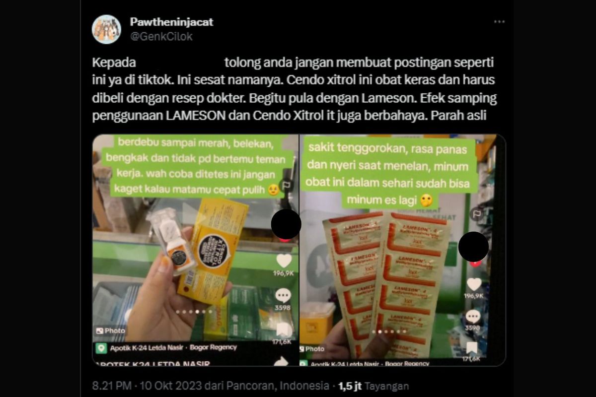 Ramai soal Efek Samping Berbahaya Obat Cendo Xitrol dan Lameson, Ini ...