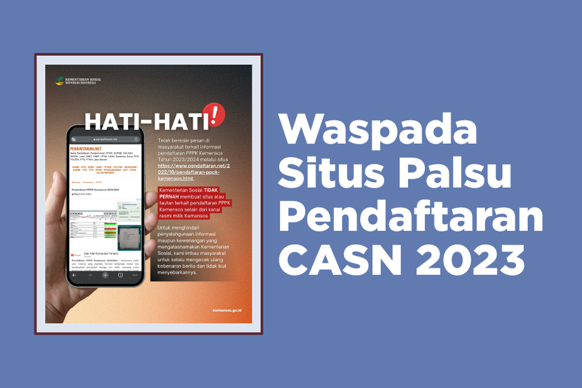 INFOGRAFIK: Waspada Situs Palsu Pendaftaran Calon ASN 2023