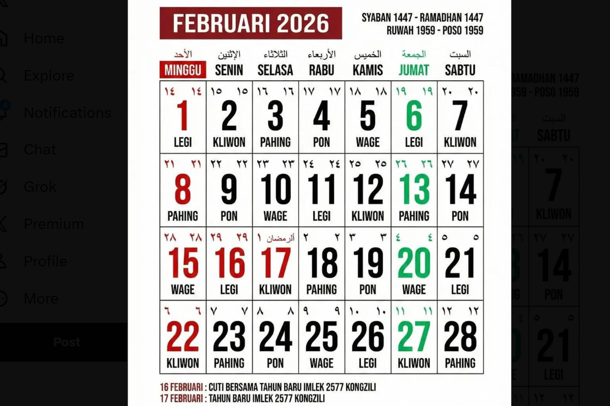 Bukan Valentine, Ini Alasan Februari 2026 Disebut Bulan Paling Sempurna