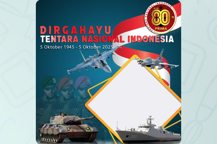 30 Link Twibbon HUT ke-80 TNI Keren, Lengkap dengan Logo dan Temanya
