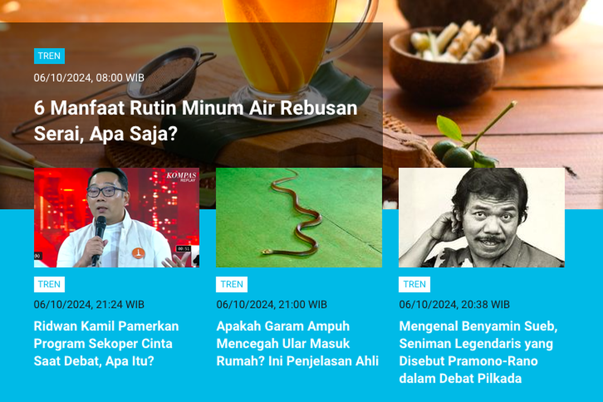 [POPULER TREN] Manfaat Rutin Minum Air Rebusan Serai | Kekuatan Militer Iran Vs Israel