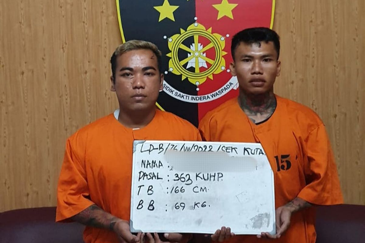 12 Kali Beraksi, 2 Penjambret Spesialis Wisatawan di Bali Diringkus Polisi