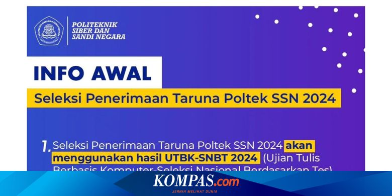 Aturan Baru, Masuk Poltek SSN Wajib Pakai Nilai UTBK 2024