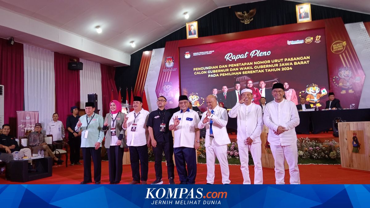 Nomor Urut Paslon Pilkada Jabar: Acep-Gita 1, Jeje-Ronal 2, Syaikhu ...