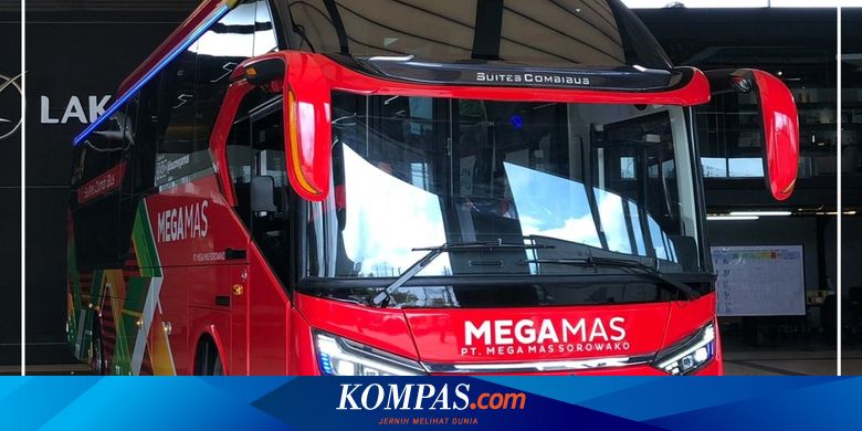 PO Mega Mas Meluncurkan Bus Baru Pakai Suites Combi Kelir Merah