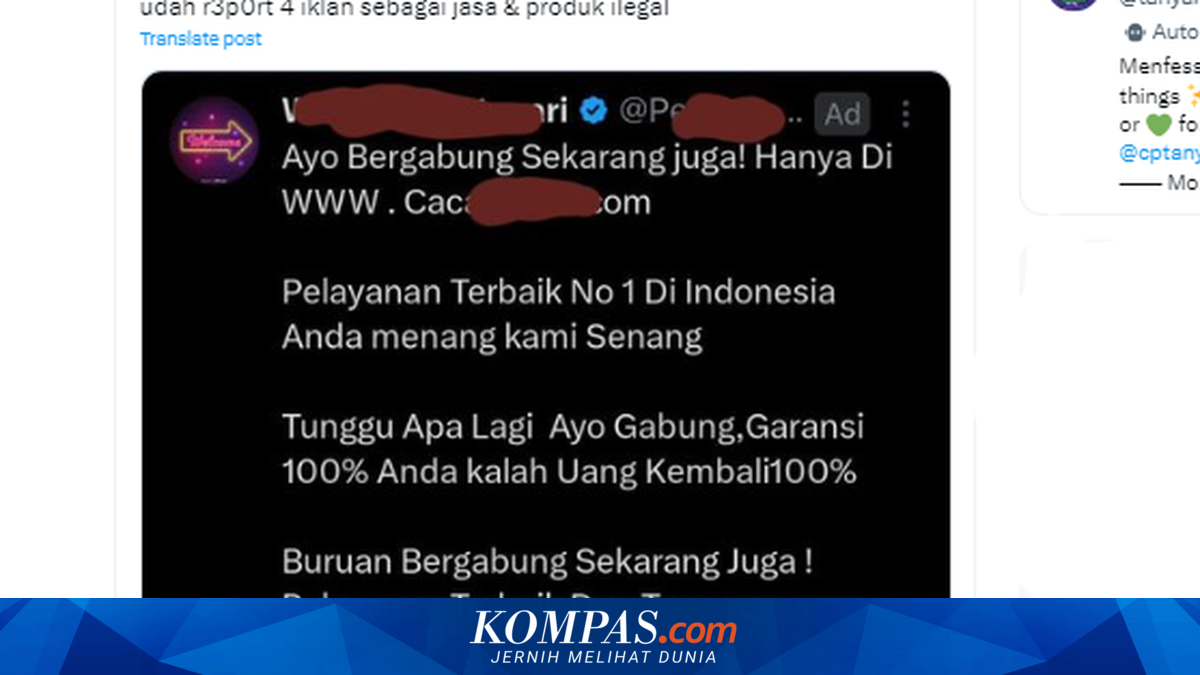 Ramai soal Iklan Judi Online Bertebaran di X, Ini Kata Kemenkominfo
