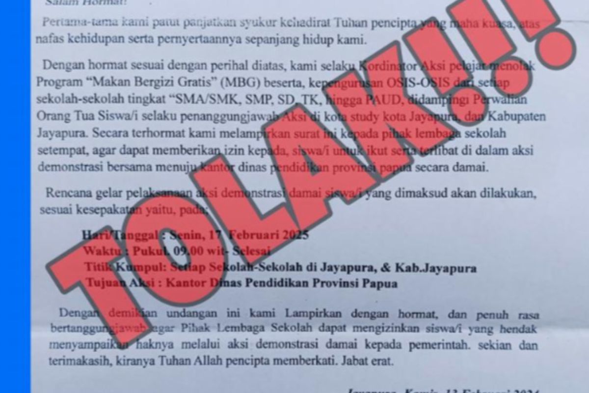 Amankan Aksi Tolak MBG di Kabupaten Jayapura, Polisi Bersiaga di ...