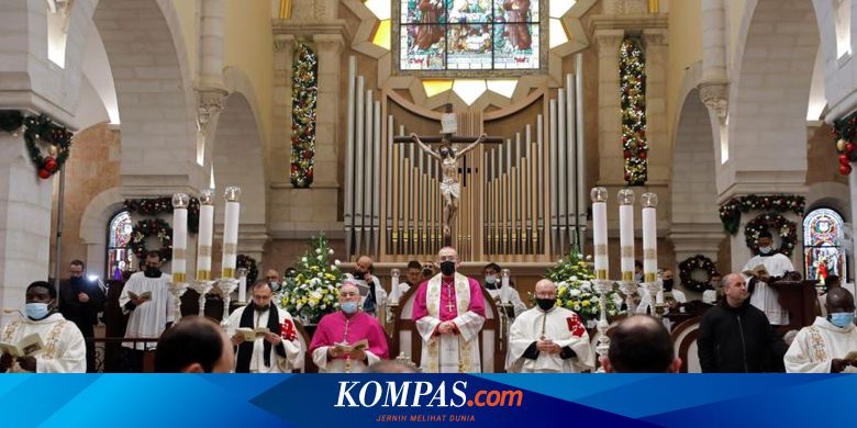 Meski Sepi, Misa Malam Natal di Betlehem Berlangsung Syahdu