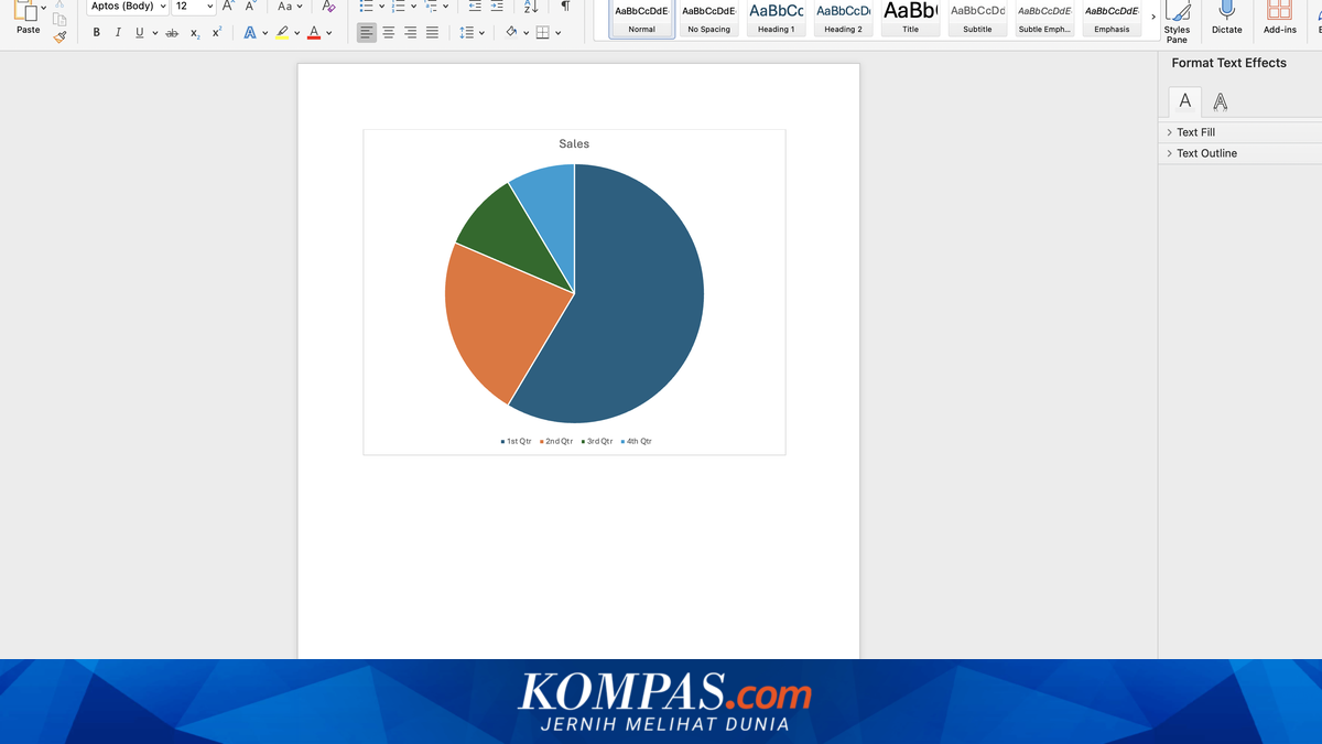 Cara Buat Diagram Lingkaran di MIcrosoft Word dengan Mudah