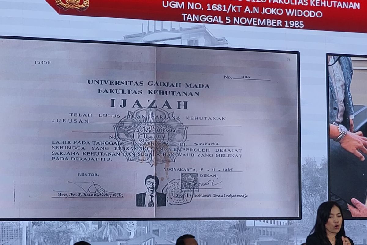 Ijazah Jokowi Asli: Tanda Tangan Rektor Sudah Diuji Forensik