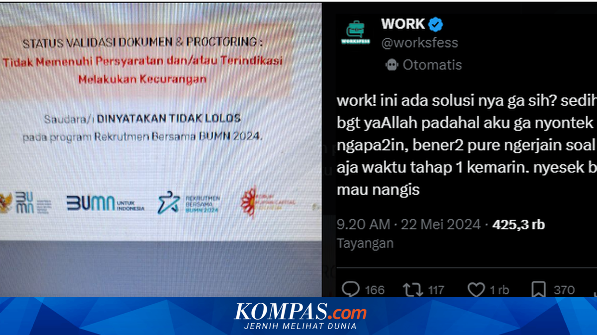 Gagal Tes BUMN karena Tidak Memenuhi Syarat atau Terindikasi Curang ...