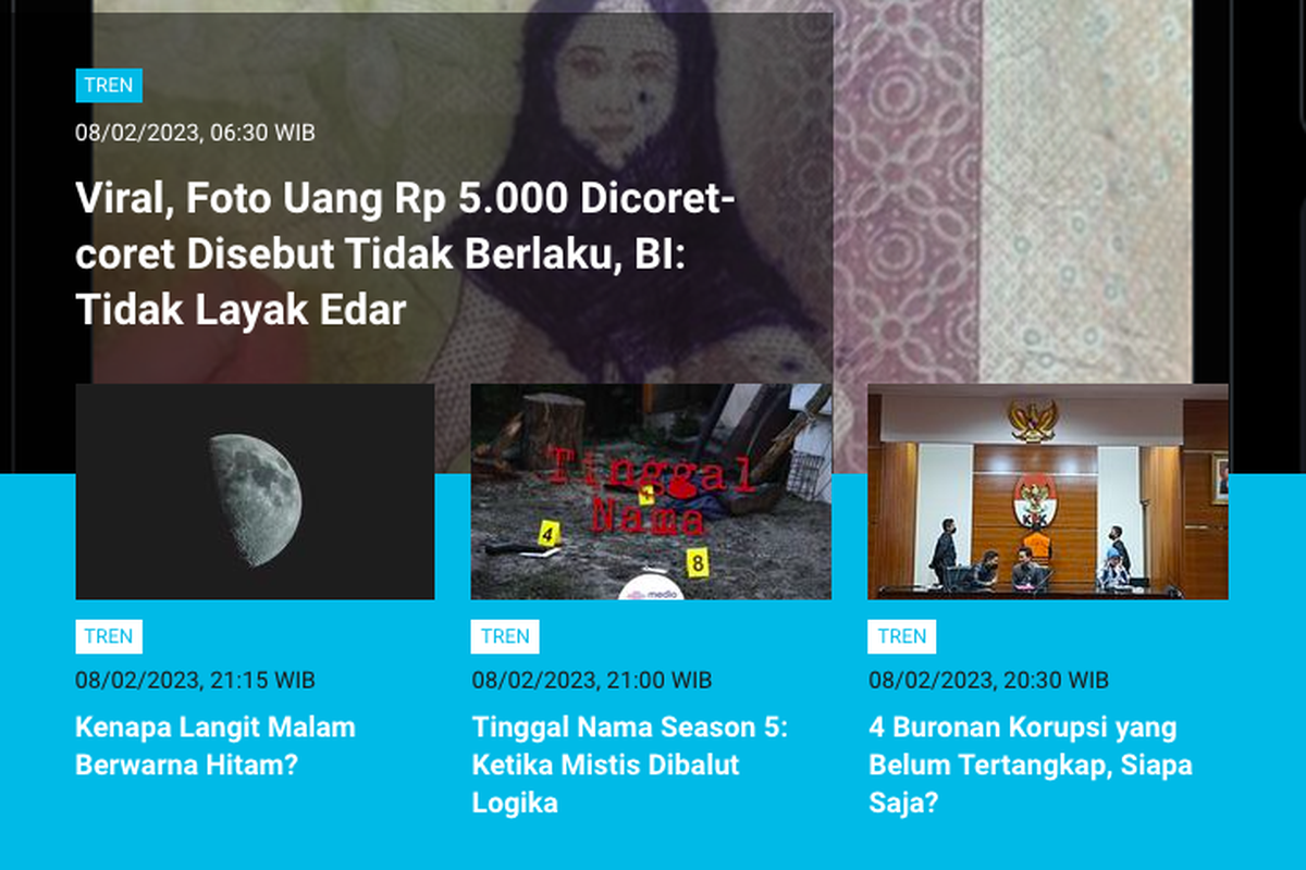 [POPULER TREN] Foto Viral Uang Rp 5.000 Dicoret-coret Disebut Tidak ...
