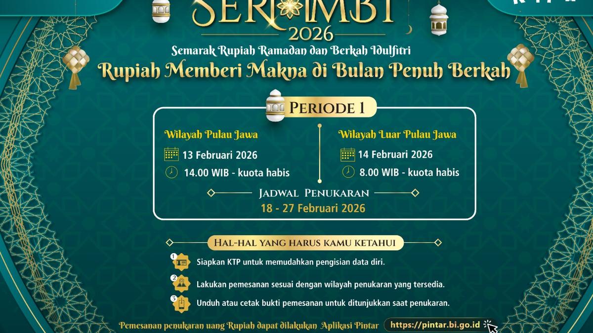Jadwal Penukaran Uang Baru Lebaran 2026 Hari ini di PINTAR BI, Dibuka ...