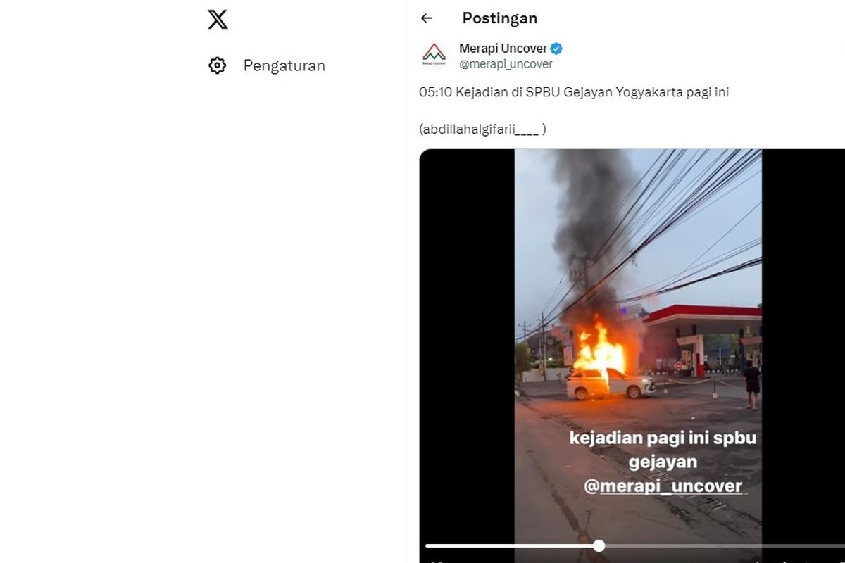 Ramai soal Mobil Terbakar di Area SPBU Gejayan, Yogyakarta, Ini Kata ...