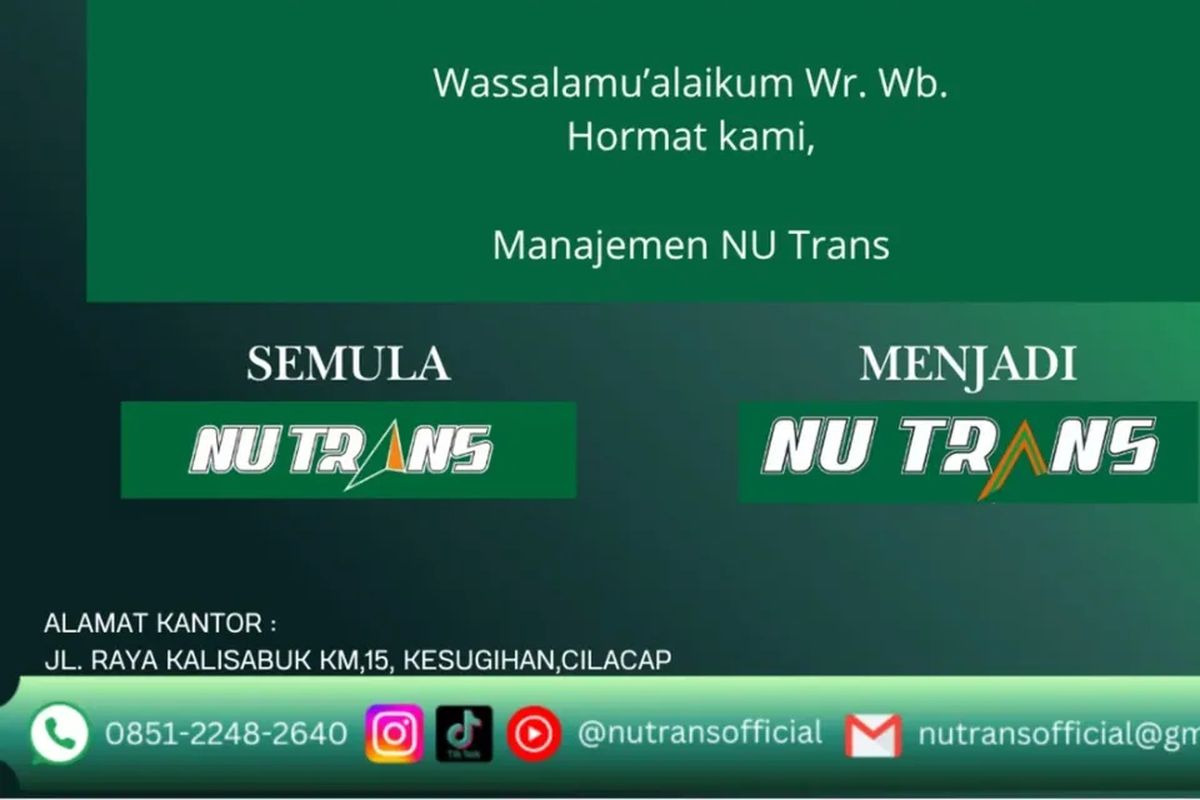 Baru Debut, PO NU Trans Langsung Ganti Logo karena Mirip Agra Mas