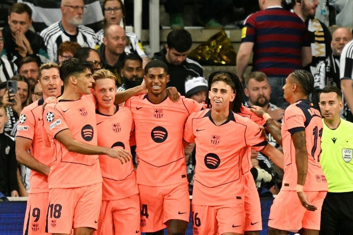 Hasil Liga Champions, Hansi Flick Komentari Dua Gol Marcus Rashford