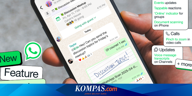 12 Fitur Baru WhatsApp Resmi Dirilis, Ada Fitur Scan Dokumen Langsung ...
