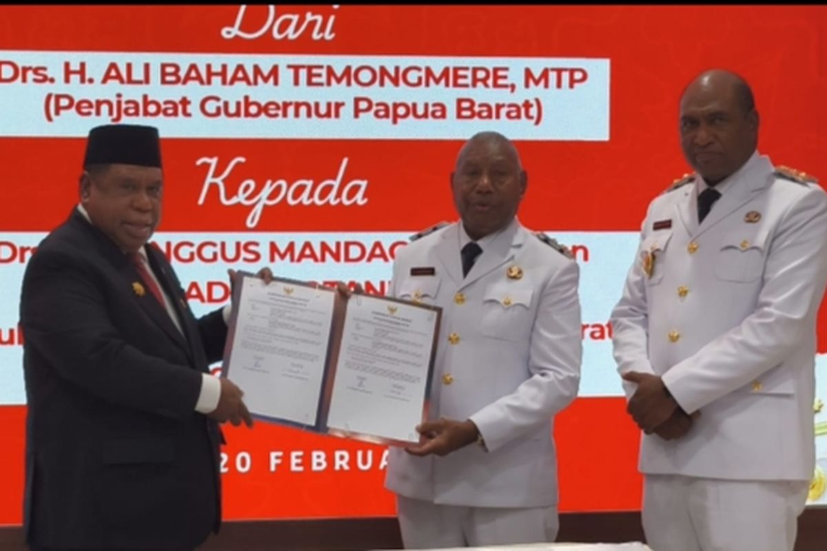 Dominggus-Lakotani Dilantik, Ali Baham Kembali ke Kursi Sekda Papua Barat