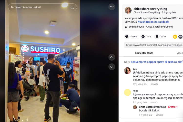 Restoran Sushiro Gratiskan Makanan Pengunjung Usai Insiden Pepper Spray