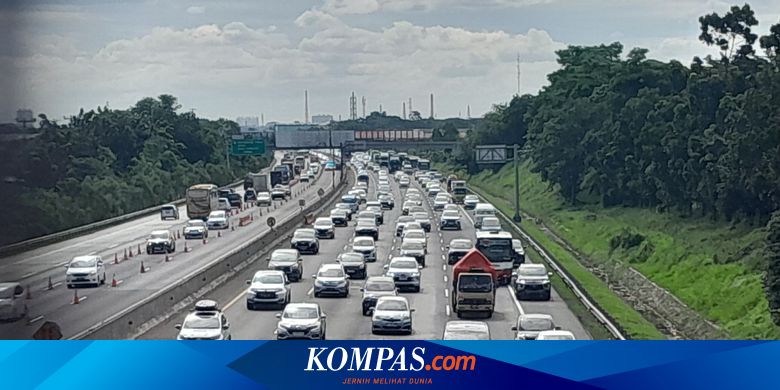 Contraflow Tol Japek Arah Cikampek Diberlakukan dari Km 55