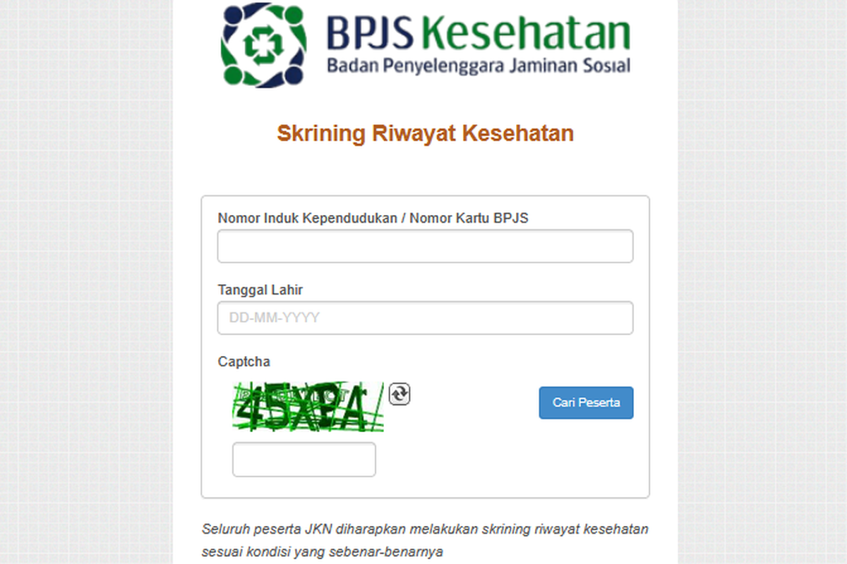 Cara Skrining Kesehatan BPJS Online Lewat Web BPJS Kesehatan, Lengkap ...