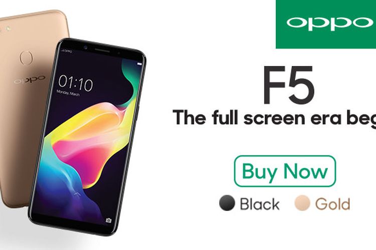 Layar Full Screen OPPO F5 Berikan Pengalaman Visual Terbaik