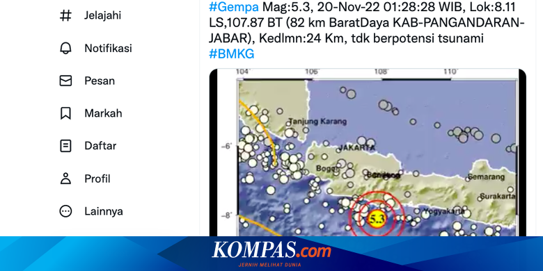 Analisis Gempa M 5,3 Pangandaran yang Terasa hingga Bandung