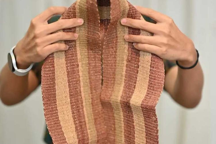 Foto : Mengenal Tenun Terfo Papua Berbahan Daun Pohon Nibun Halaman 1