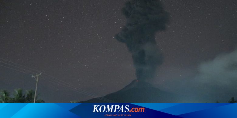 Gunung Lewotobi Laki-laki di NTT Erupsi, Semburkan Abu Vulkanik Setinggi 1,2 Km Disertai Gemuruh ...