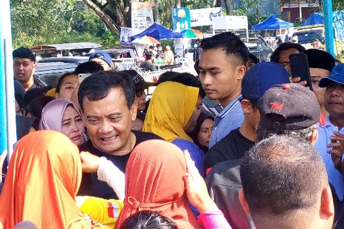 Luthfi Bertemu Pendukungnya di JLS, Bakso 3 Kuintal Habis dalam Sekejap