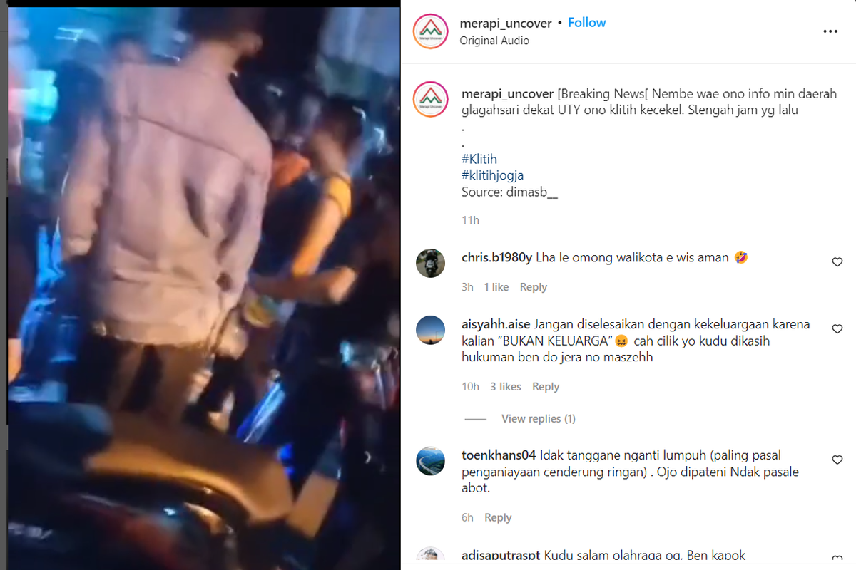 Beredar Video Penangkapan Diduga Pelaku Klitih di Yogyakarta, Ini Kata ...