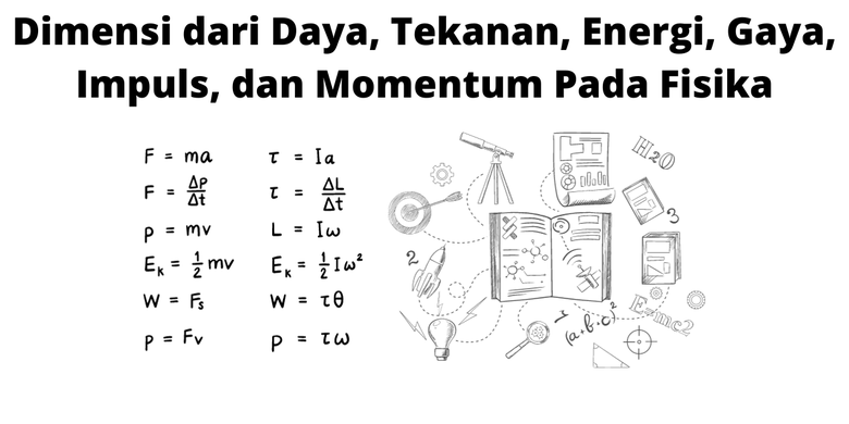 Dimensi dari Daya, Tekanan, Energi, Gaya, Impuls, dan Momentum Pada Fisika