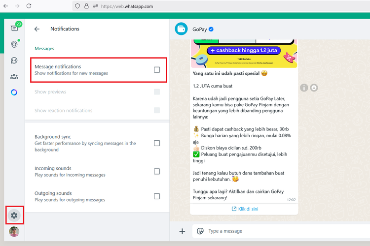 Cara Memunculkan Notifikasi WhatsApp Web di Laptop dengan Mudah