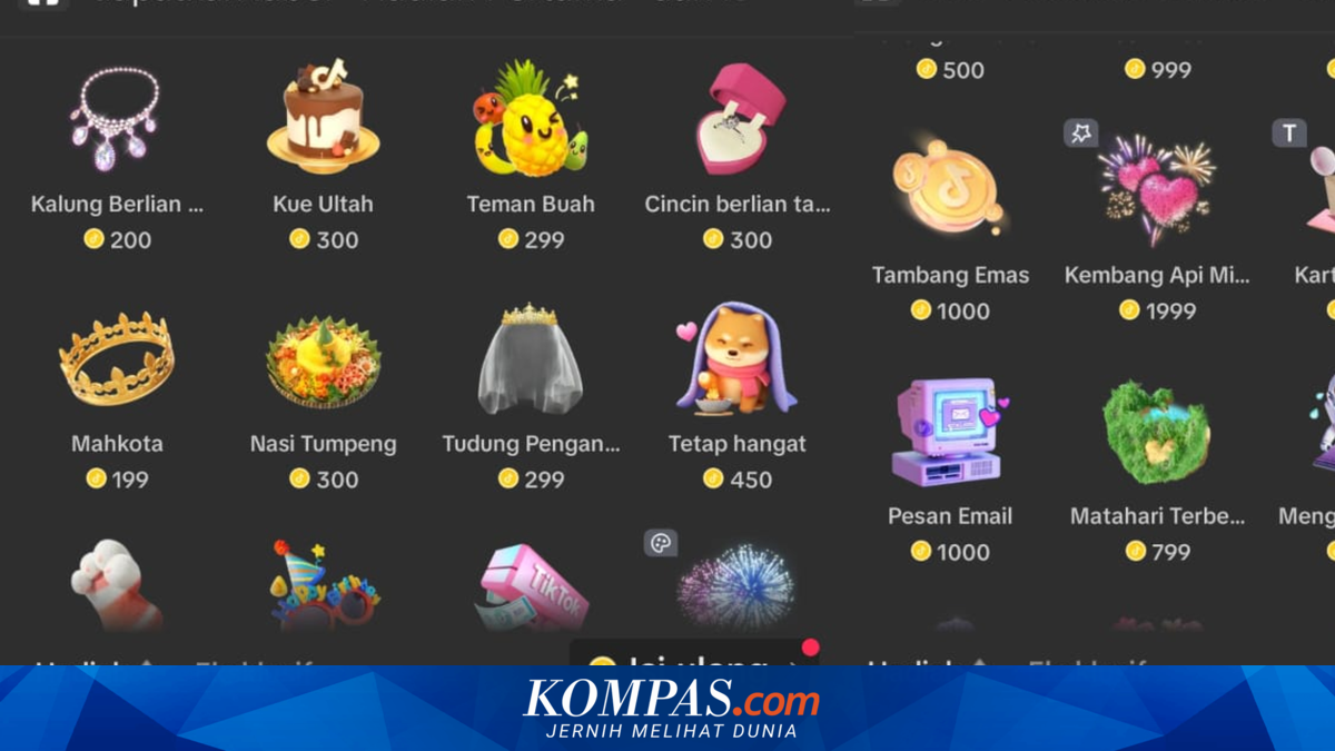 Daftar Gift TikTok Mulai dari Rp 75.000 hingga Rp 250.000